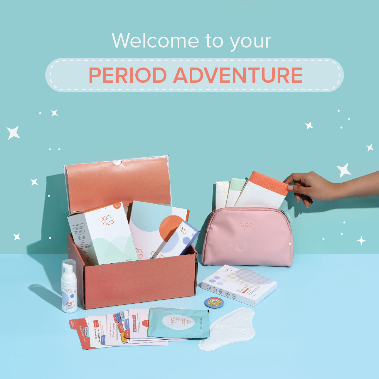 Nua's period starter kit has everything your daughter needs